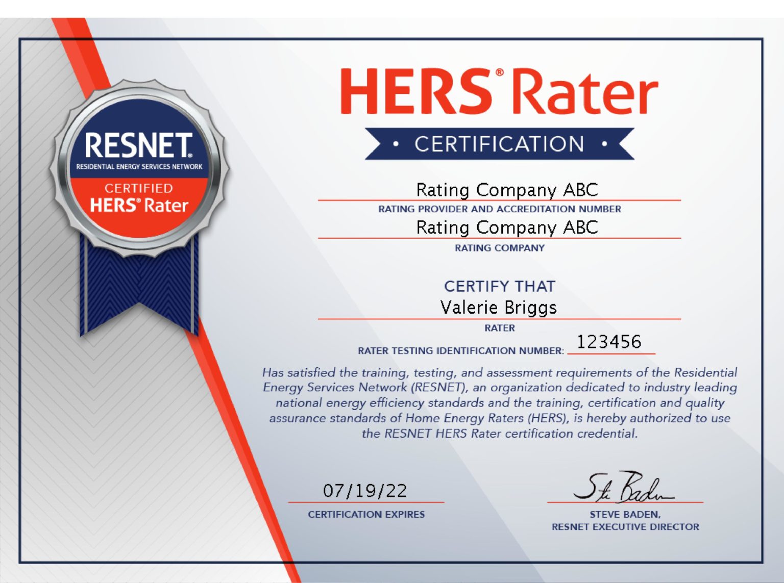 RESNET Digital Badging and Certificate - RESNET